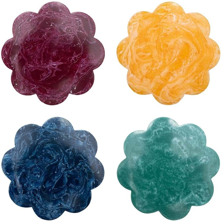 Folkulture Coasters Set of 4 | Resin Drink Coaster for Coffee Table | 4 ...