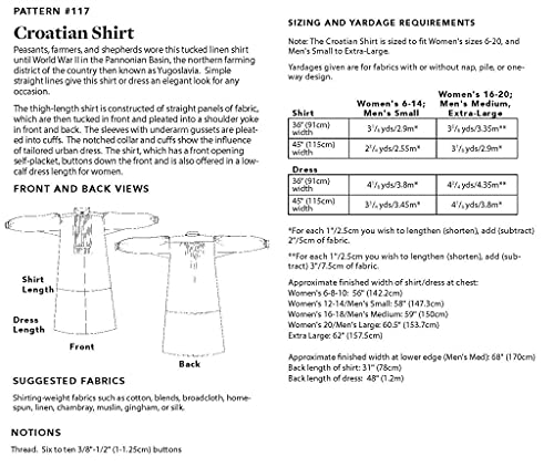 Folkwear 117 Croatian Shirt Blouse Dress Farmer Peasant Shepherd ...