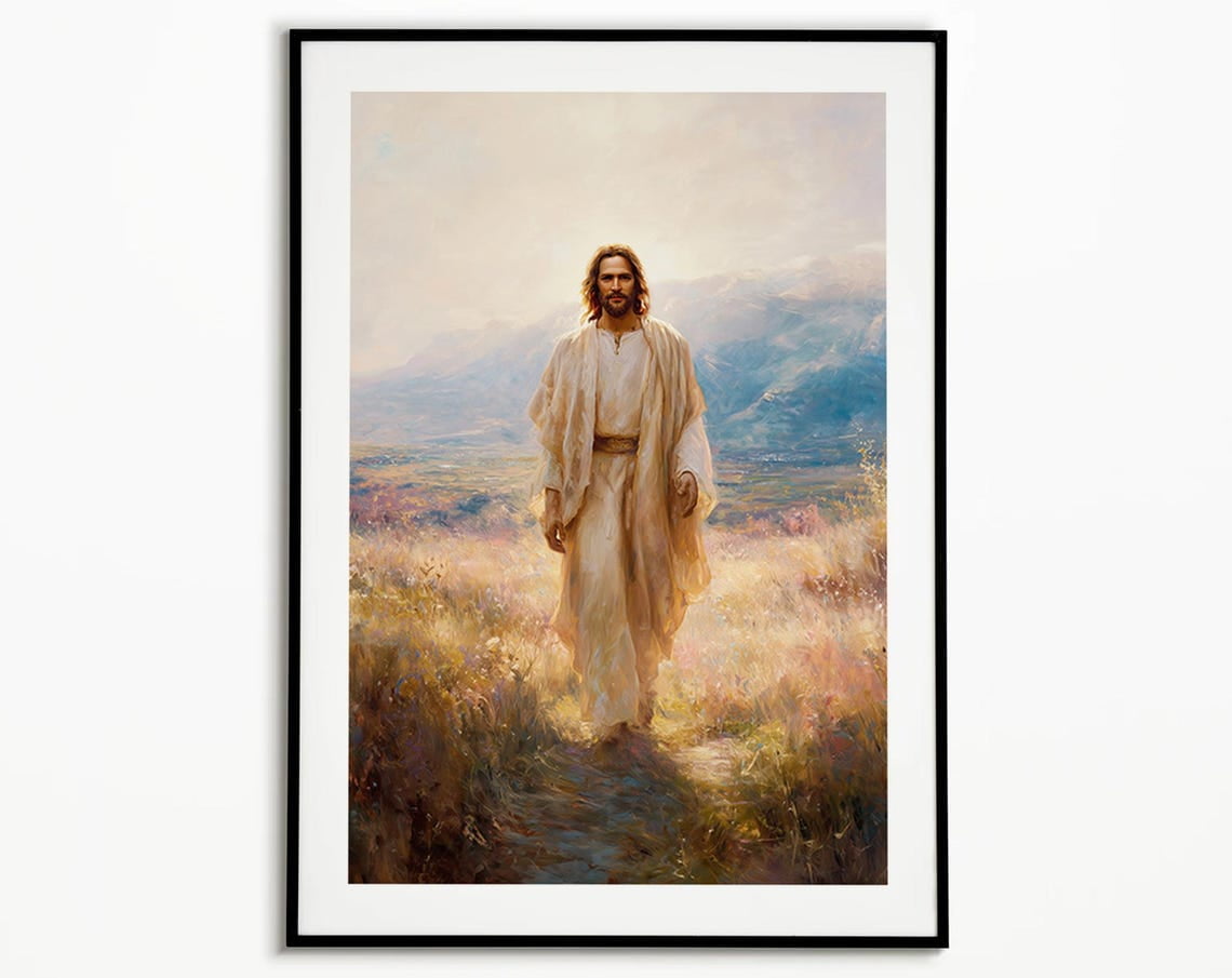 Follow Christ Print, Come Follow Me, I Walk By Faith, Jesus, Catholic ...