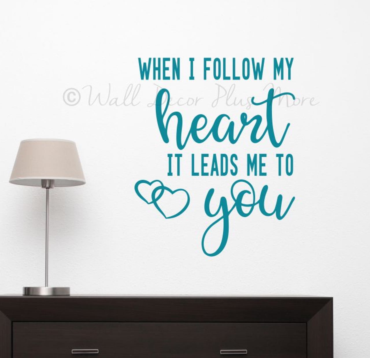 Follow My Heart Leads Me to You Love Quotes Wall Decor - Wall Art Decor ...