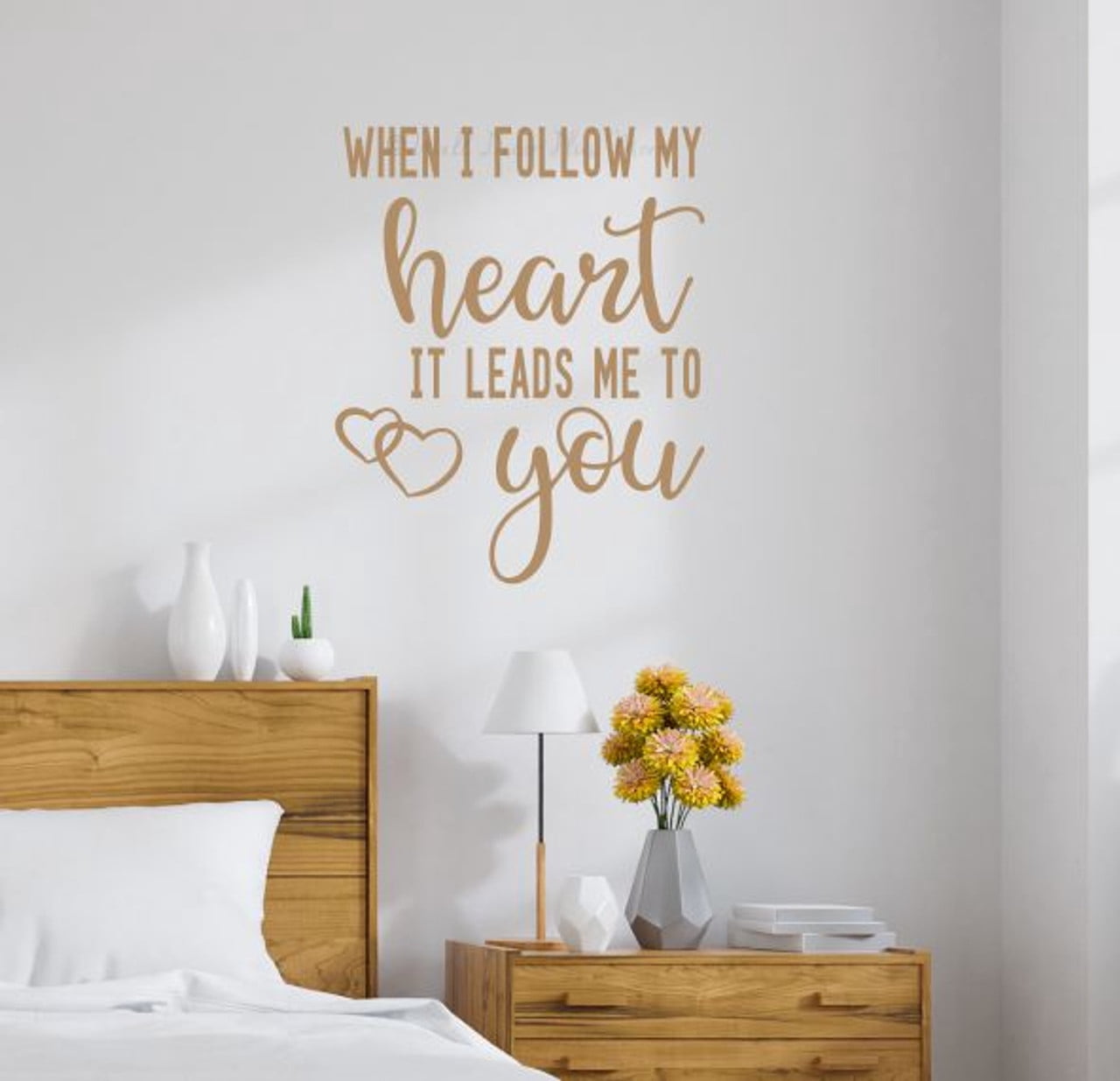Follow My Heart Leads Me to You Love Quotes Wall Decor - Wall Art Decor ...