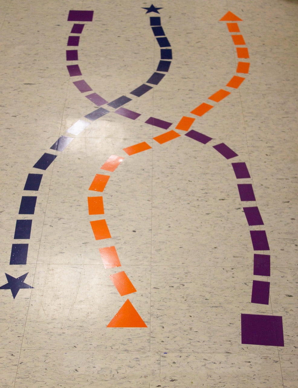 Follow the Path Shapes Sensory Path Floor Decals for Kids - Vinyl ...