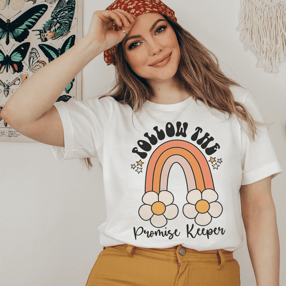 Follow The Promise Keeper Tee Peachy Sunday T-Shirt - Walmart.com