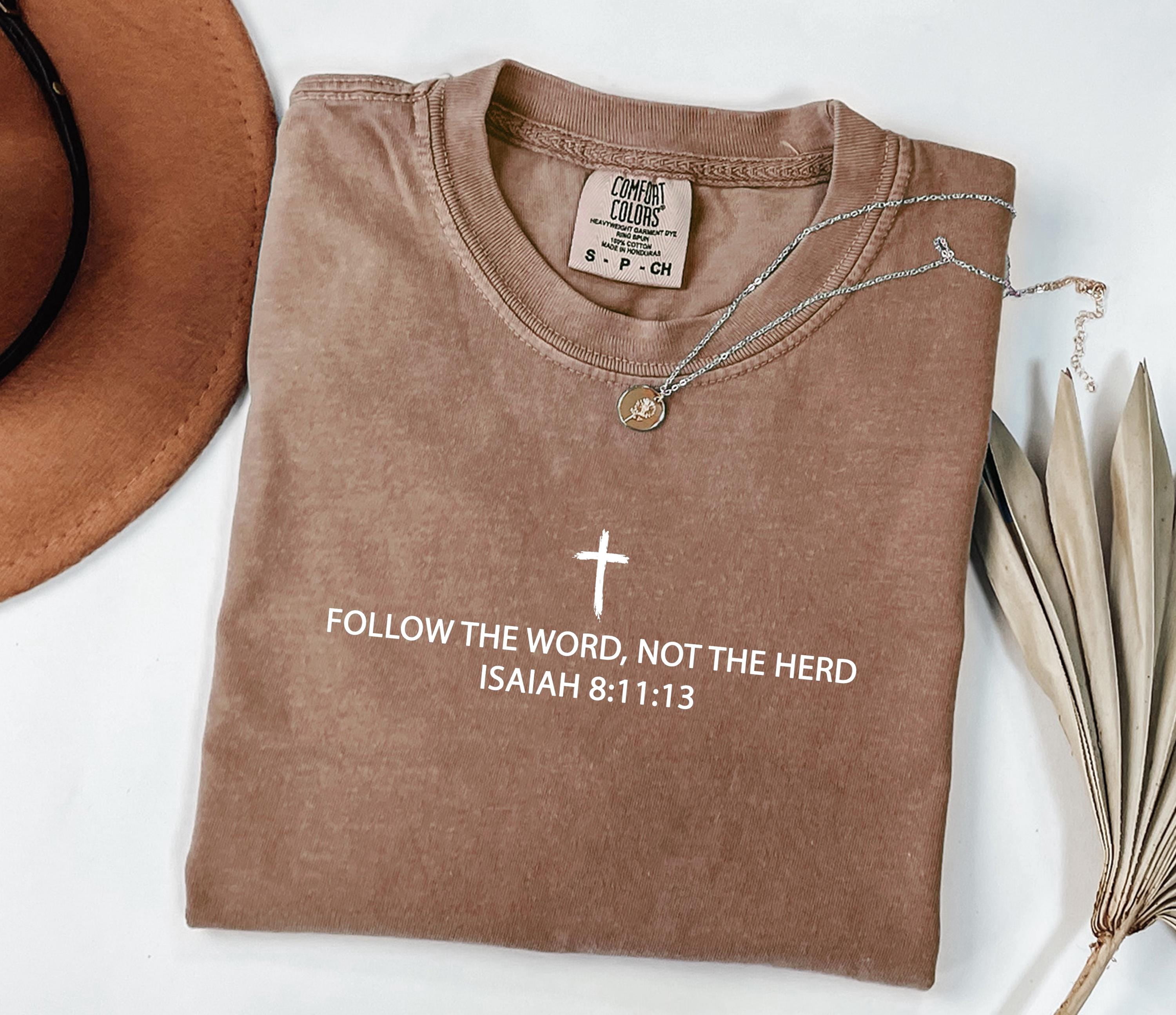 Follow The Word Not The Herd Shirt Christian Tshirt Bible Verse Tee ...