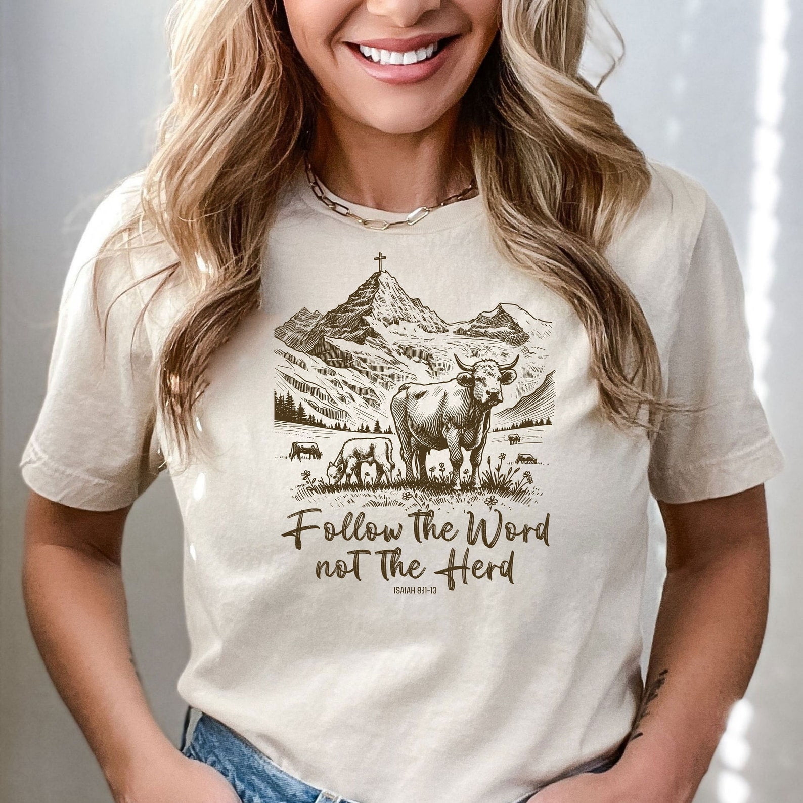 Follow The Word Not The Herd Shirt, Isaiah 8:11-13 Shirt, Bible Verse Shirt, Christian Country ...
