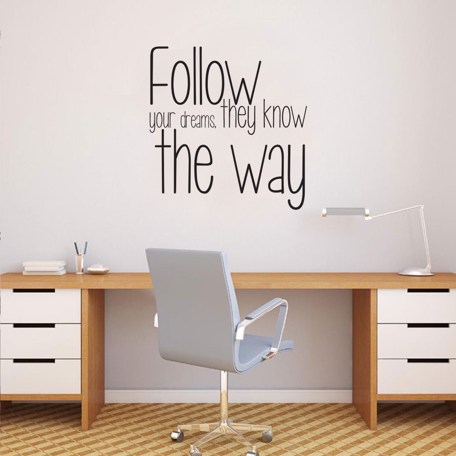 Follow Your Dreams They Know The Way - Inspirational Quote Wall Art ...