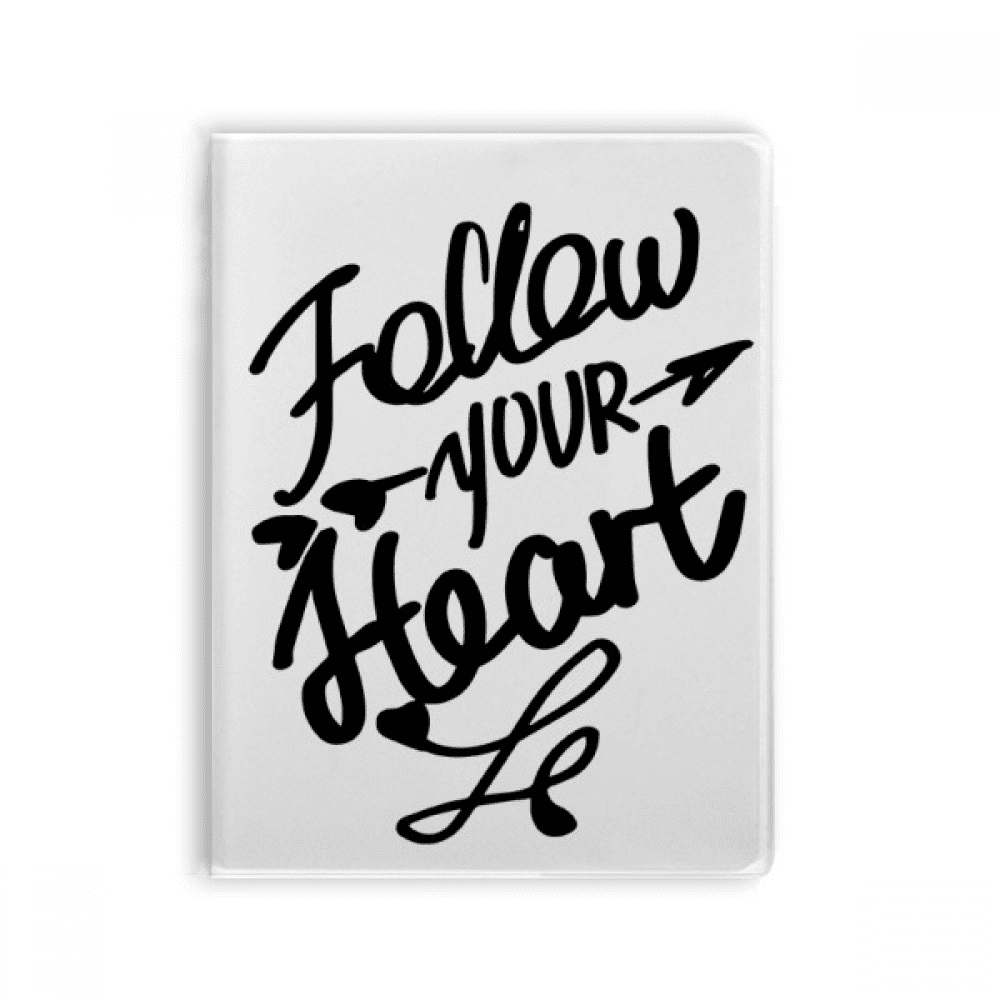 Follow Your Heart Quote Art Deco Fashion Notebook Gum Cover Diary Soft ...