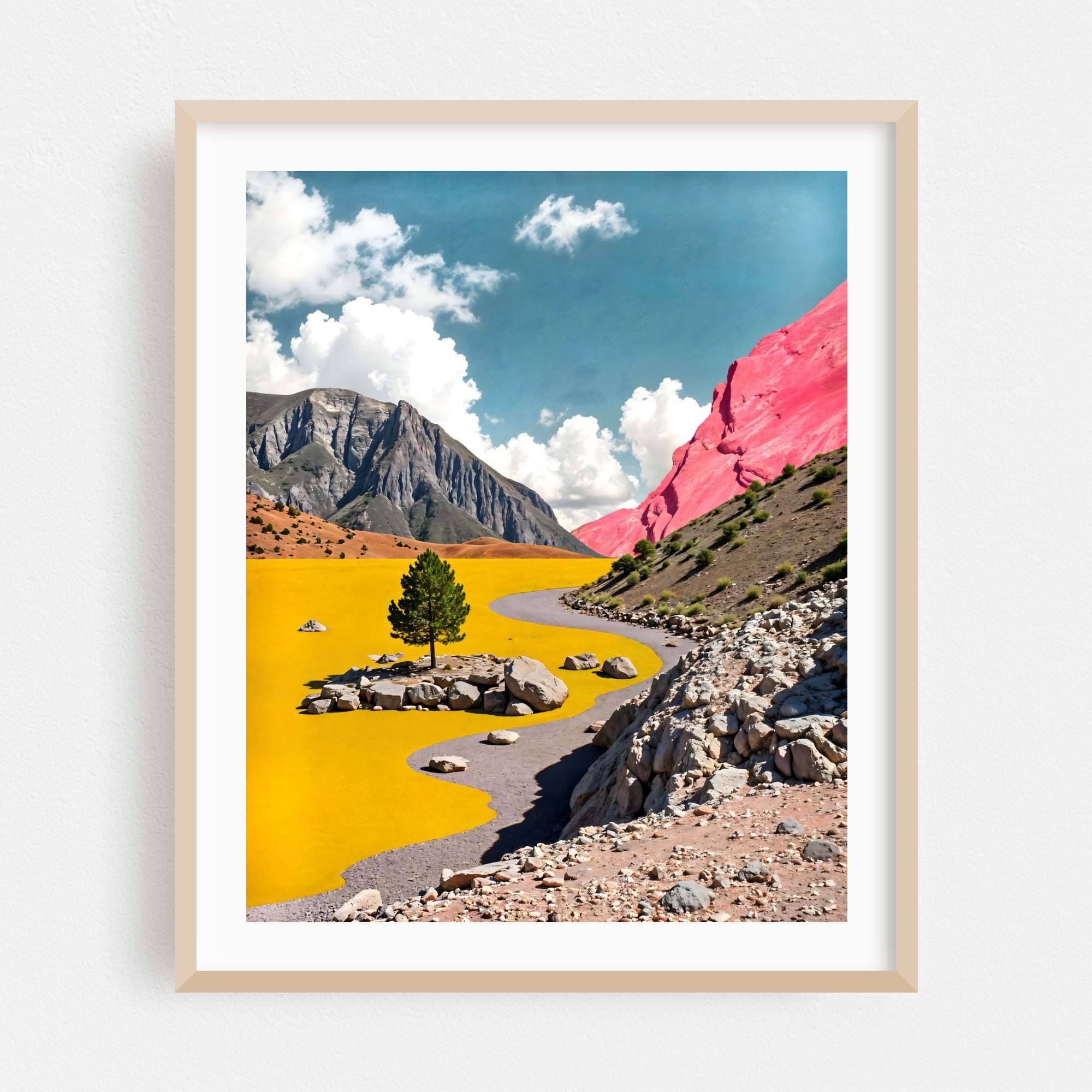 Follow the Yellow Path - Illustration Surrealism Psychedelic Landscape ...