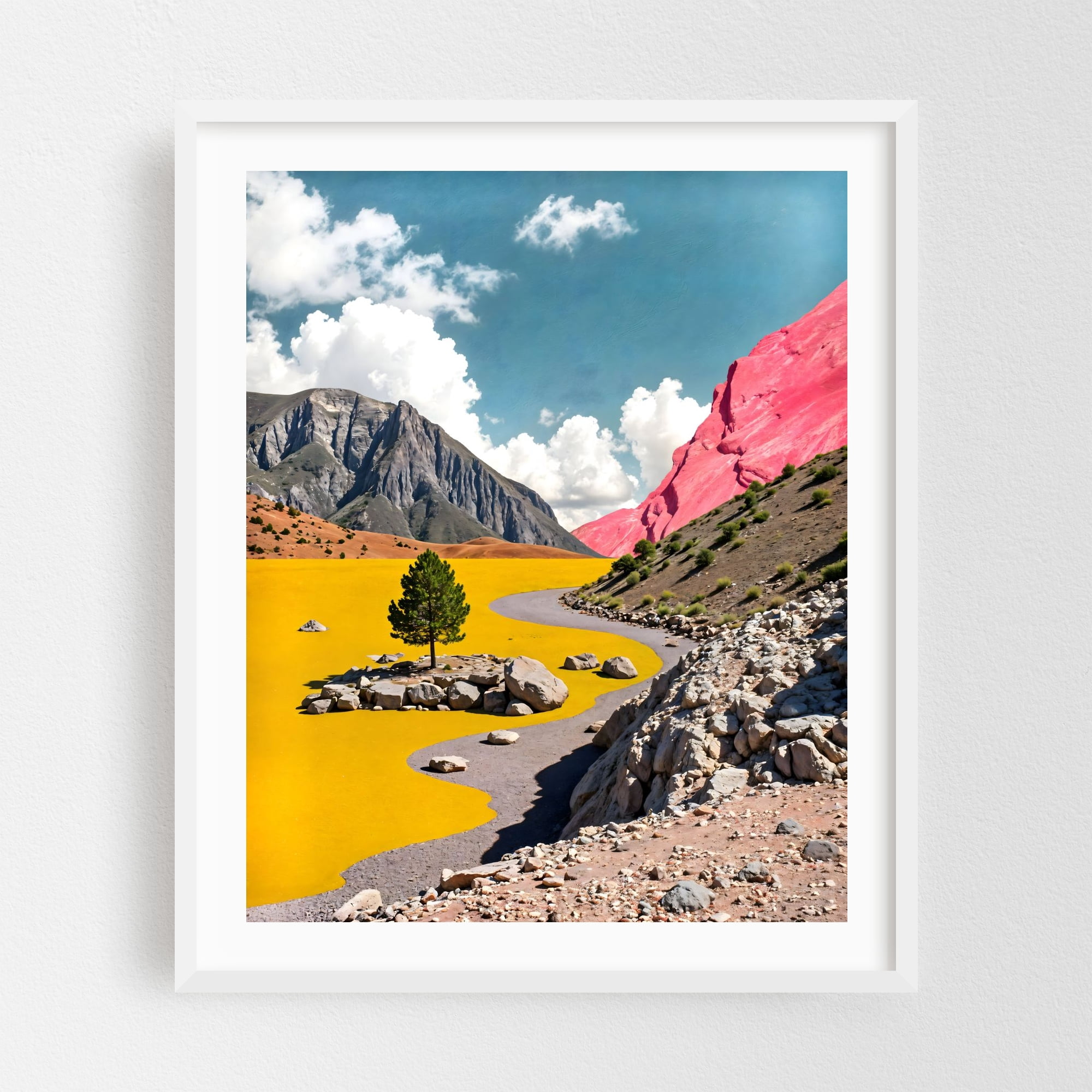 Follow the Yellow Path - Illustration Surrealism Psychedelic Landscape ...