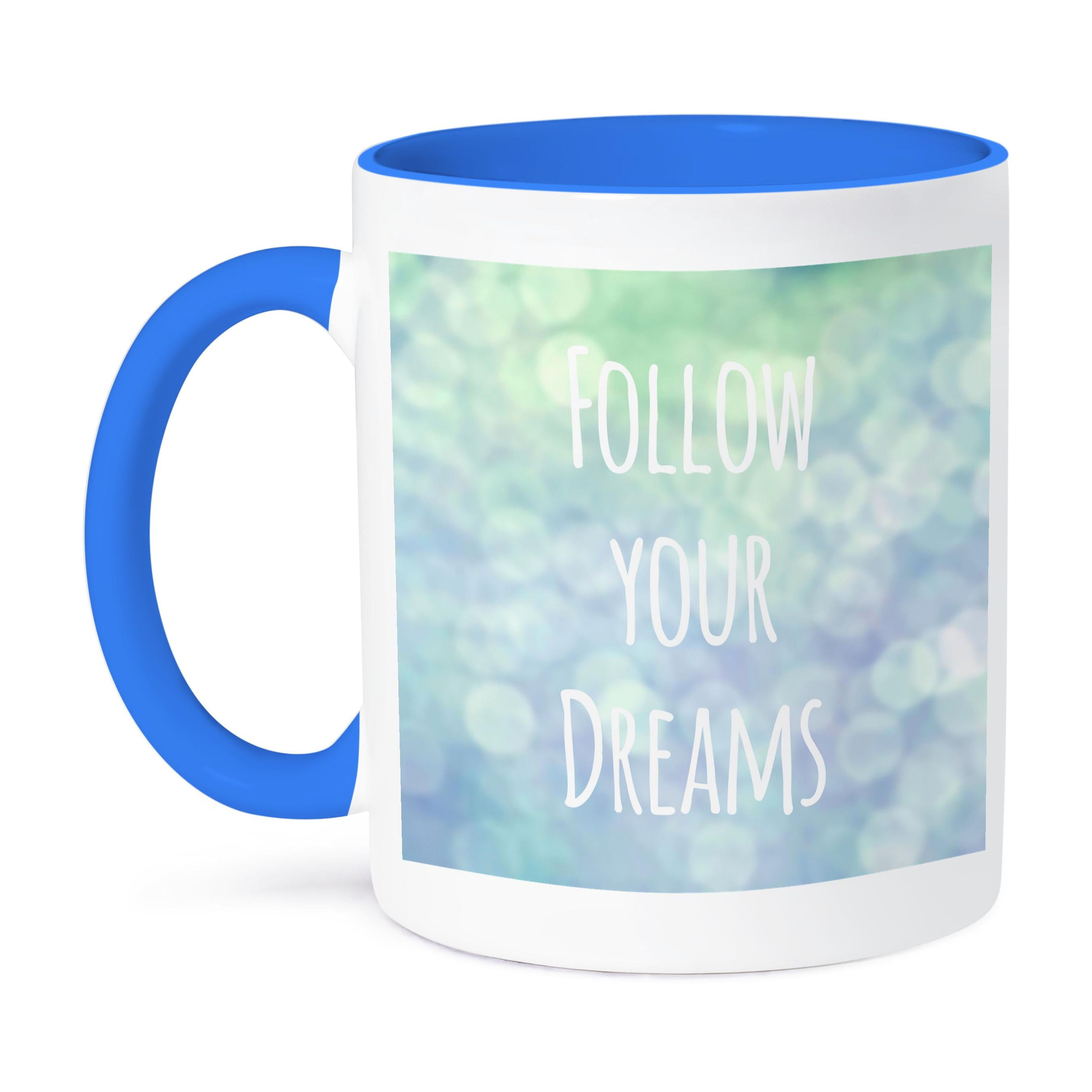3dRose, Follow your dreams - blue pretty magical bokeh - turquoise teal ...