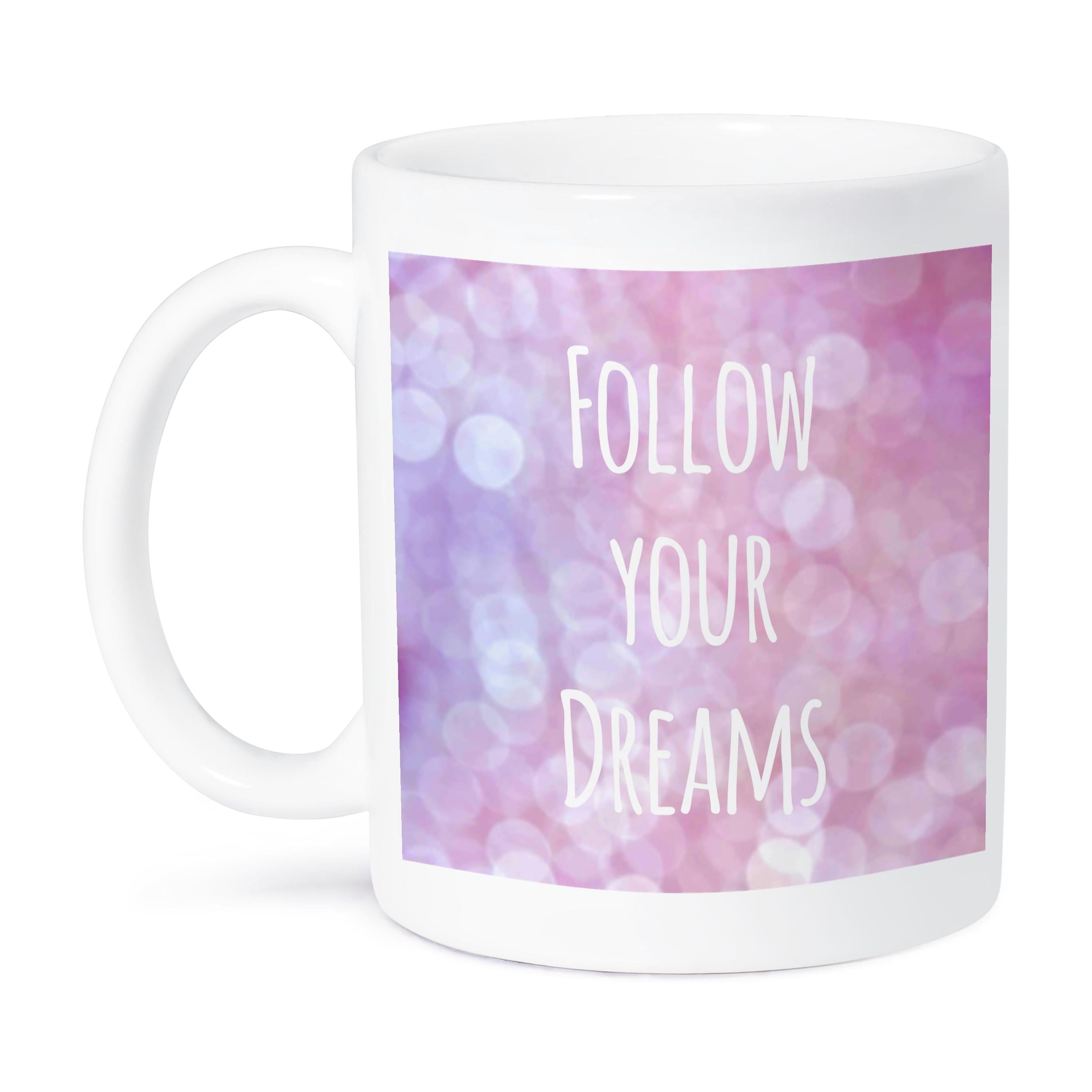 3dRose, Follow your dreams - pink pretty magical bokeh - girly sparkle ...