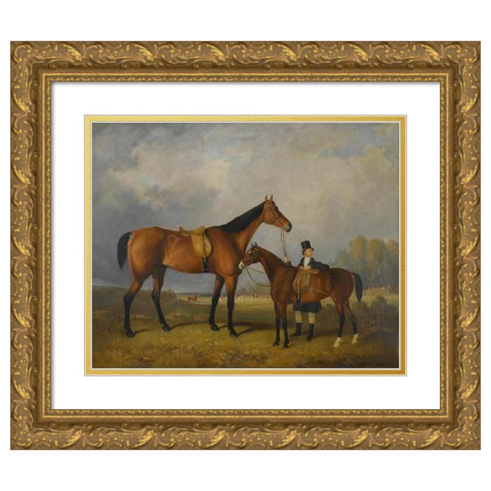 Follower Of William Barraud 14x12 Gold Ornate Wood Frame and Double ...