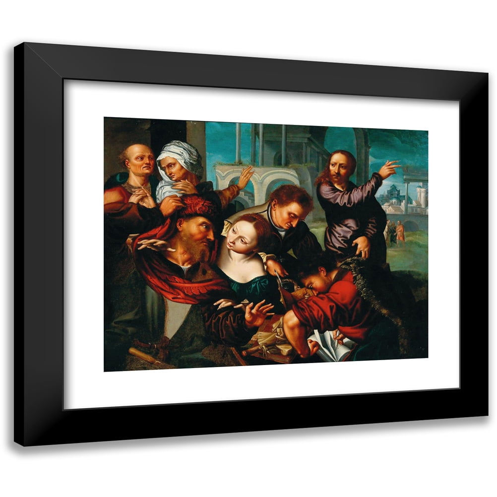 Follower of Jan Sanders van Hemessen 18x15 Black Modern Framed Museum ...