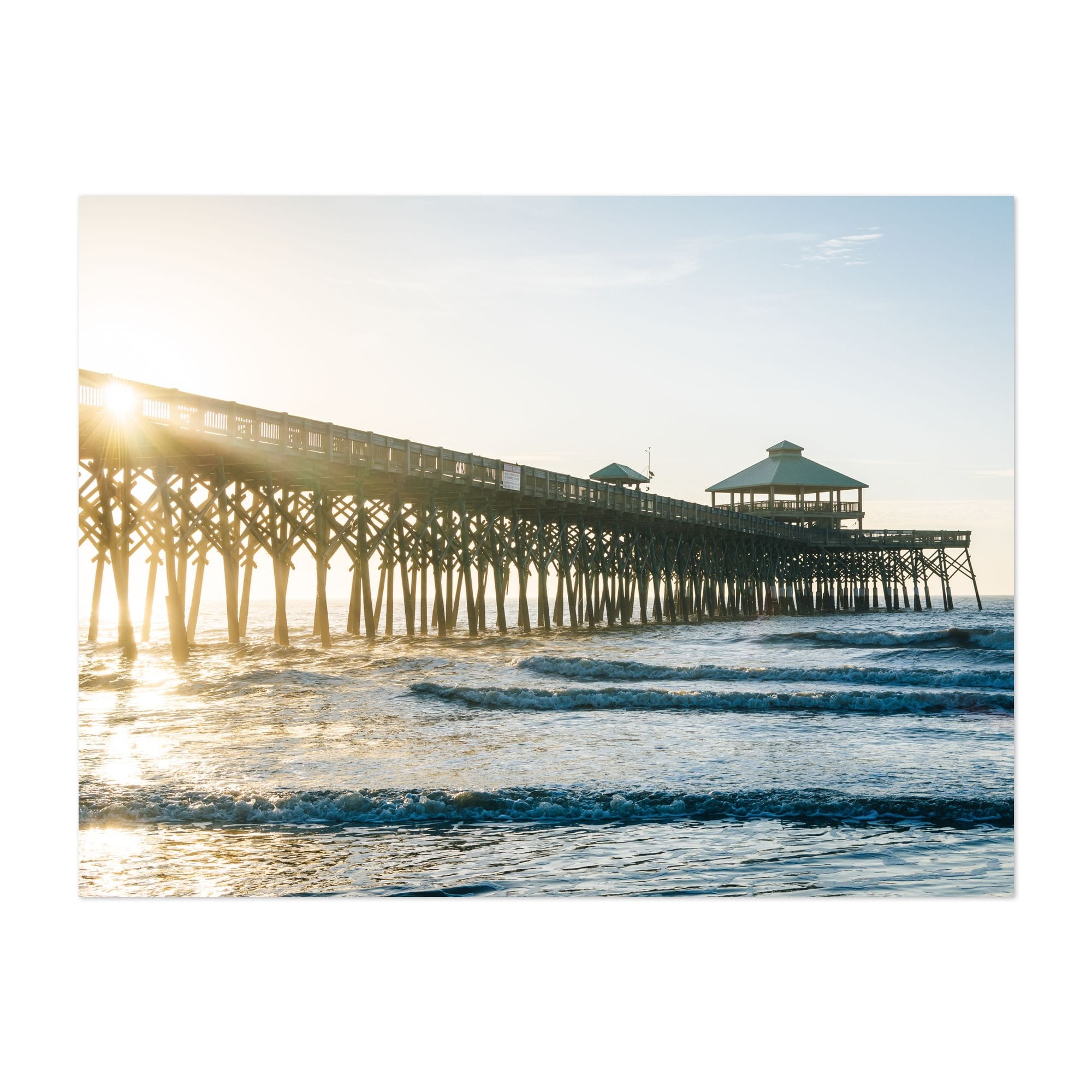 Folly Beach Pier - Charleston South Carolina Photography Sunset Coastal ...