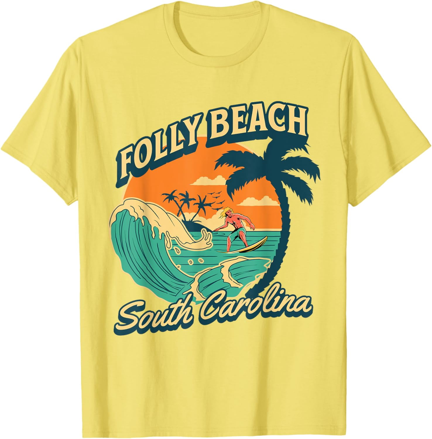 Folly Beach South Carolina Surfing Surf Ocean Usa - Walmart.com