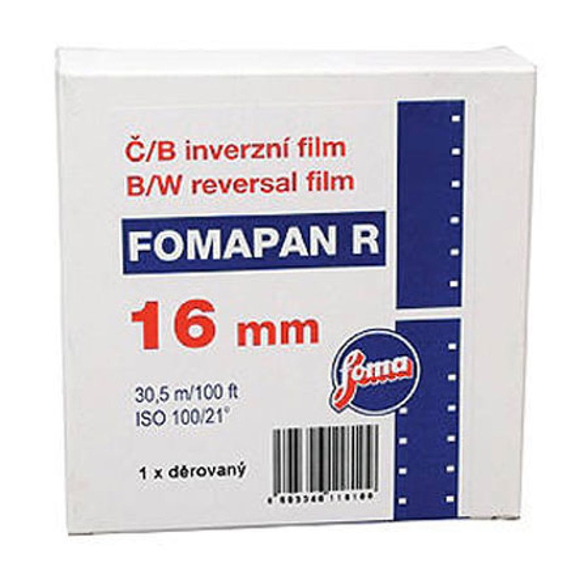 Foma Fomapan R100 16mm One-Edge Perforated Black and White Reversal ...