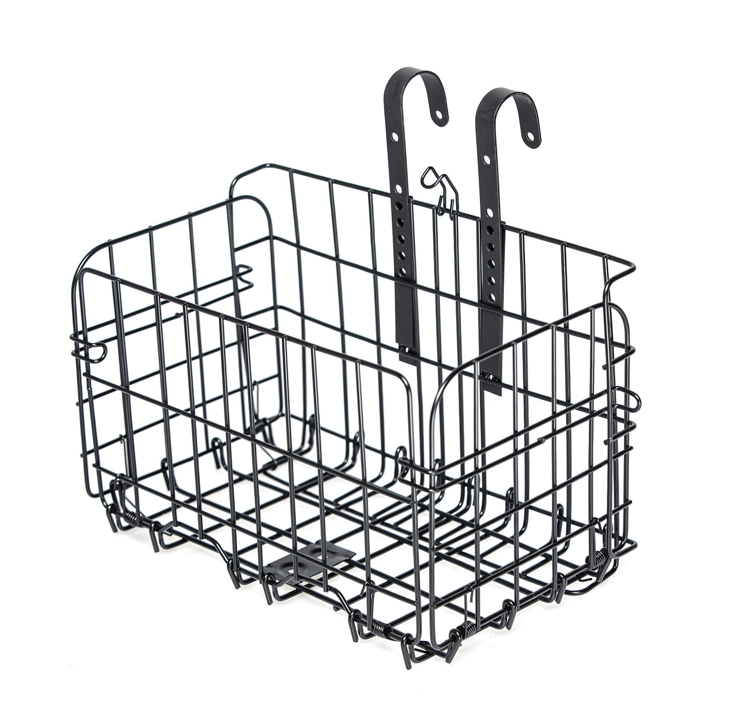Fomas Detachable & Adjustable Bike Baskets, Black Metal, Foldable ...