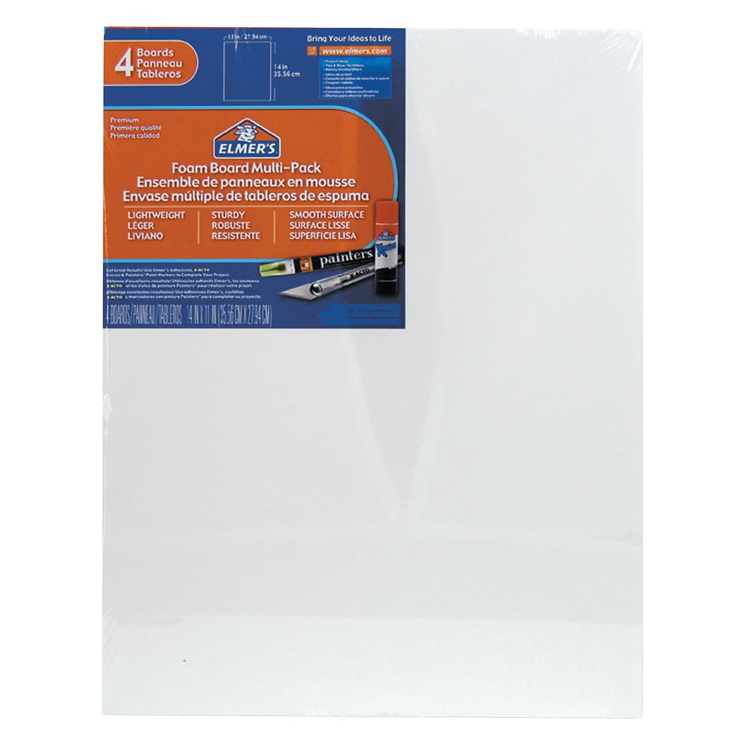 Elmer's Pre-Cut Foam Boards 11" x 14" White 4/Pack (950021) 07007109 ...