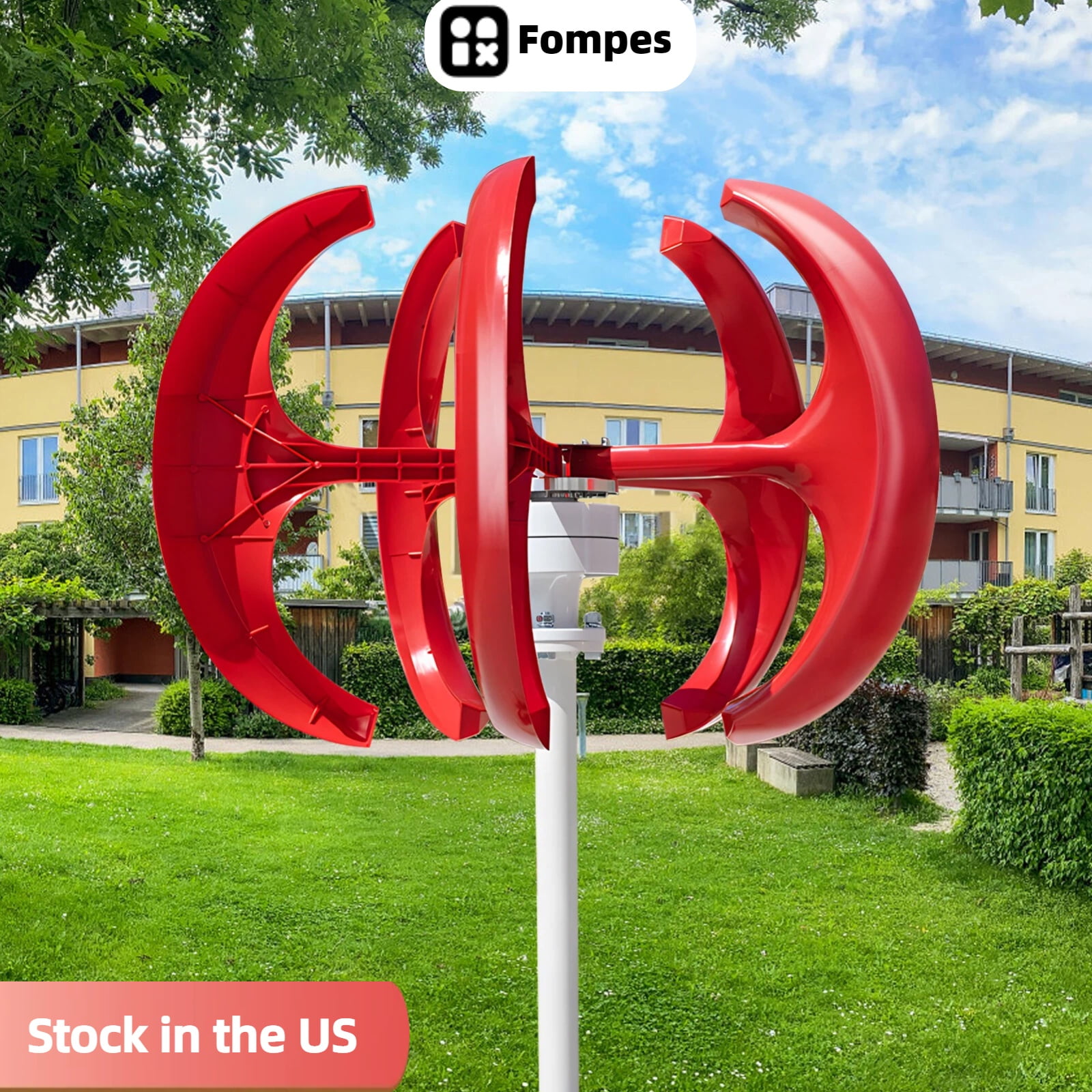 Fompes 1000W Wind Turbine Generator Kit - 12V/24V 5-Blade ...