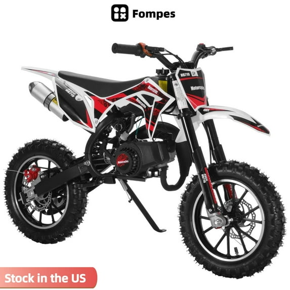 Fompes 2-Stoke 49cc Gas Dirt Bikes Kids Dirt Bike Off Road Motorcycle Dirt Bike for Kids with ...