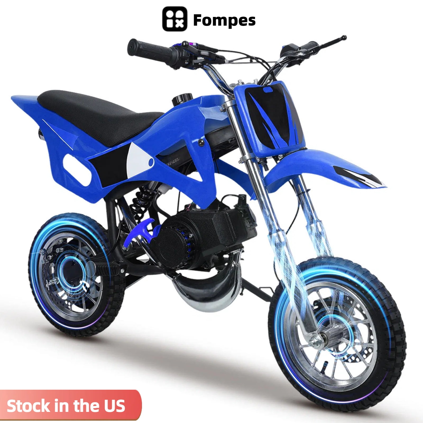 Fompes Dirt Bike 2-Stroke 49cc Dirt Bike for Kids Gas Power Motorcycle ...