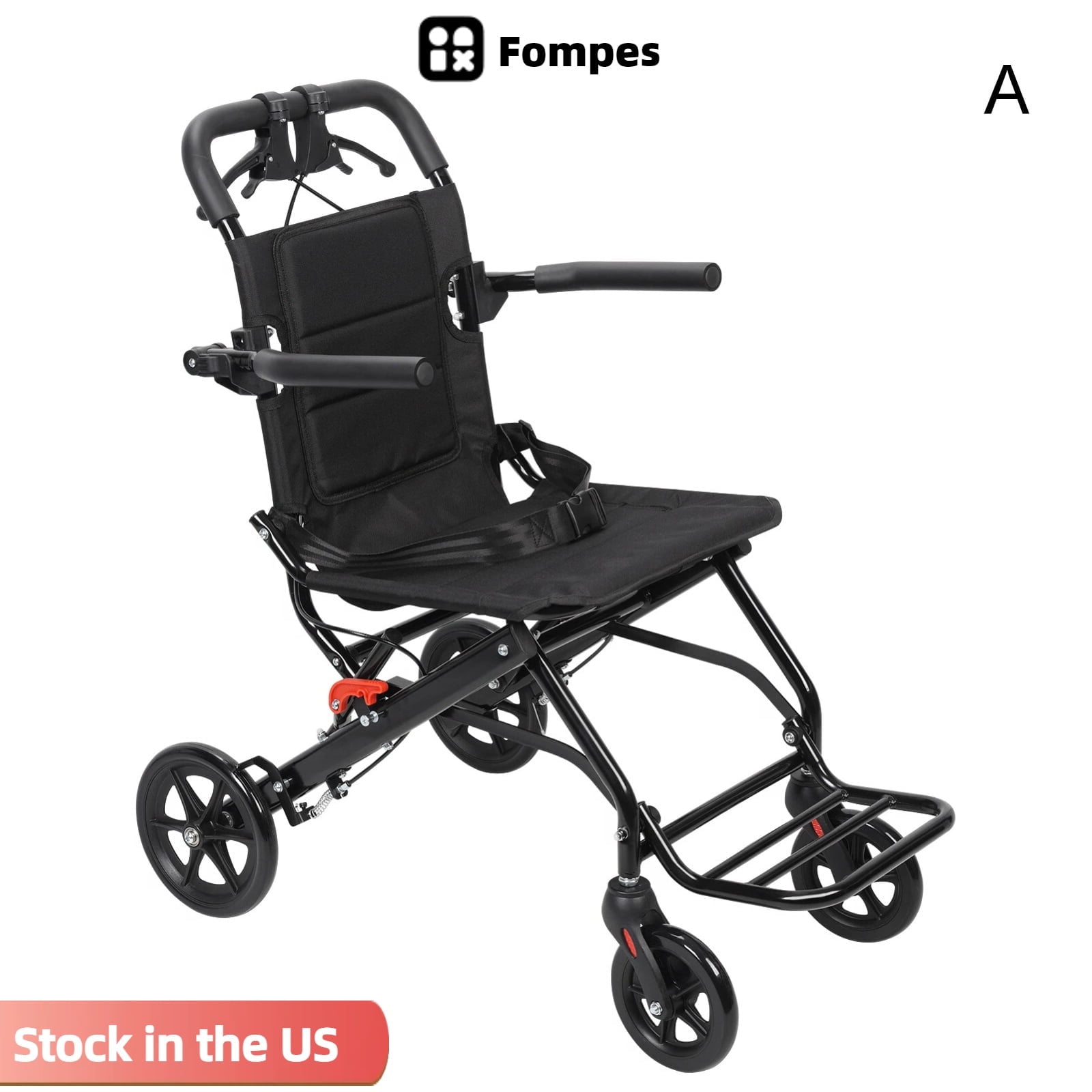 Fompes Lightweight Wheelchairs for Adults Transport Chair Foldable ...