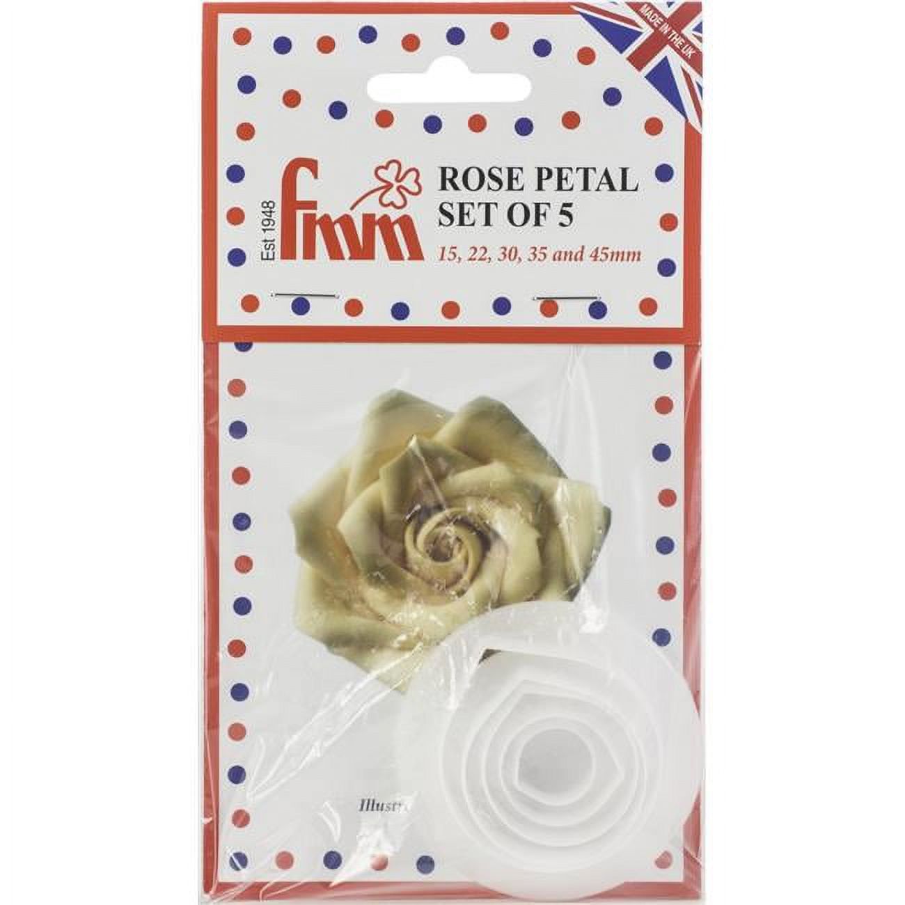 Fondant Icing Cutter Set 5/Pkg-5 Rose Petal - Walmart.com