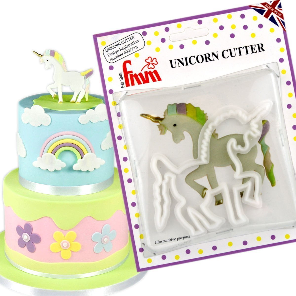 Fondant Icing Cutter -unicorn - Walmart.com