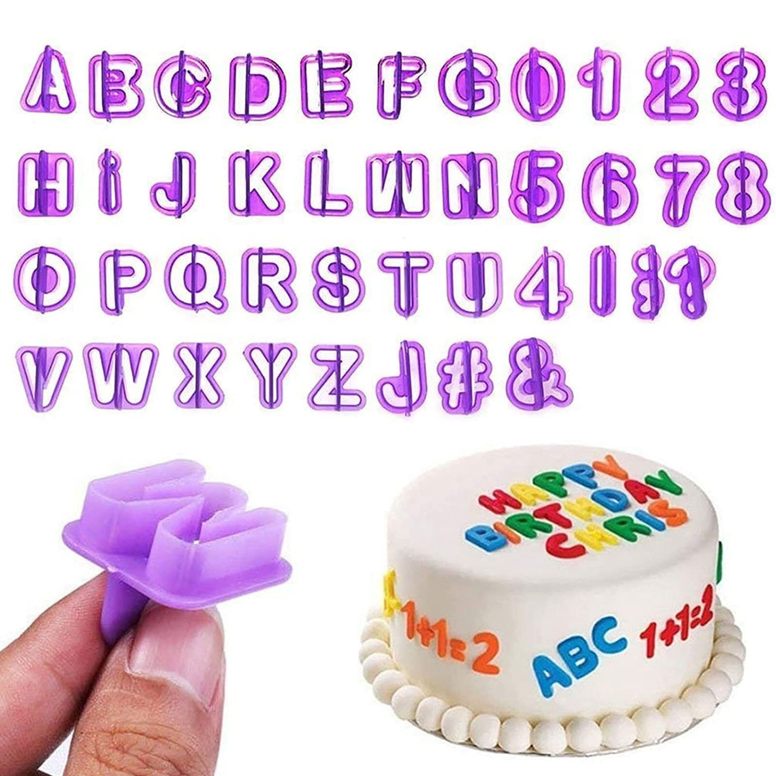 Fondant Letter Cutters, Alphabet Cutters, Letter and Number Fondant ...