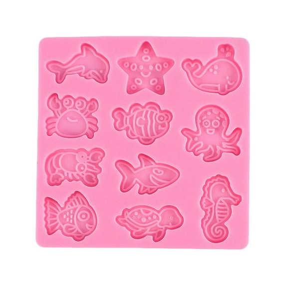 Fondant Silicone Mold Clay Soft Pottery Marine Series Modeling Mold Sea ...