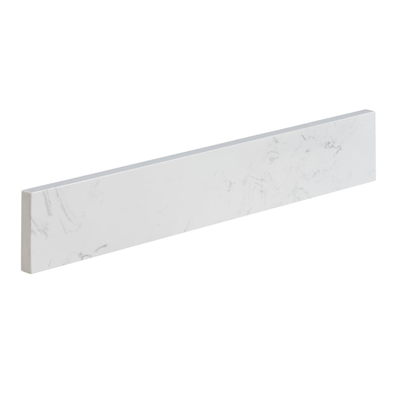 Fondis 24 in.W Engineered Stone Vanity Backsplash in Aosta White ...