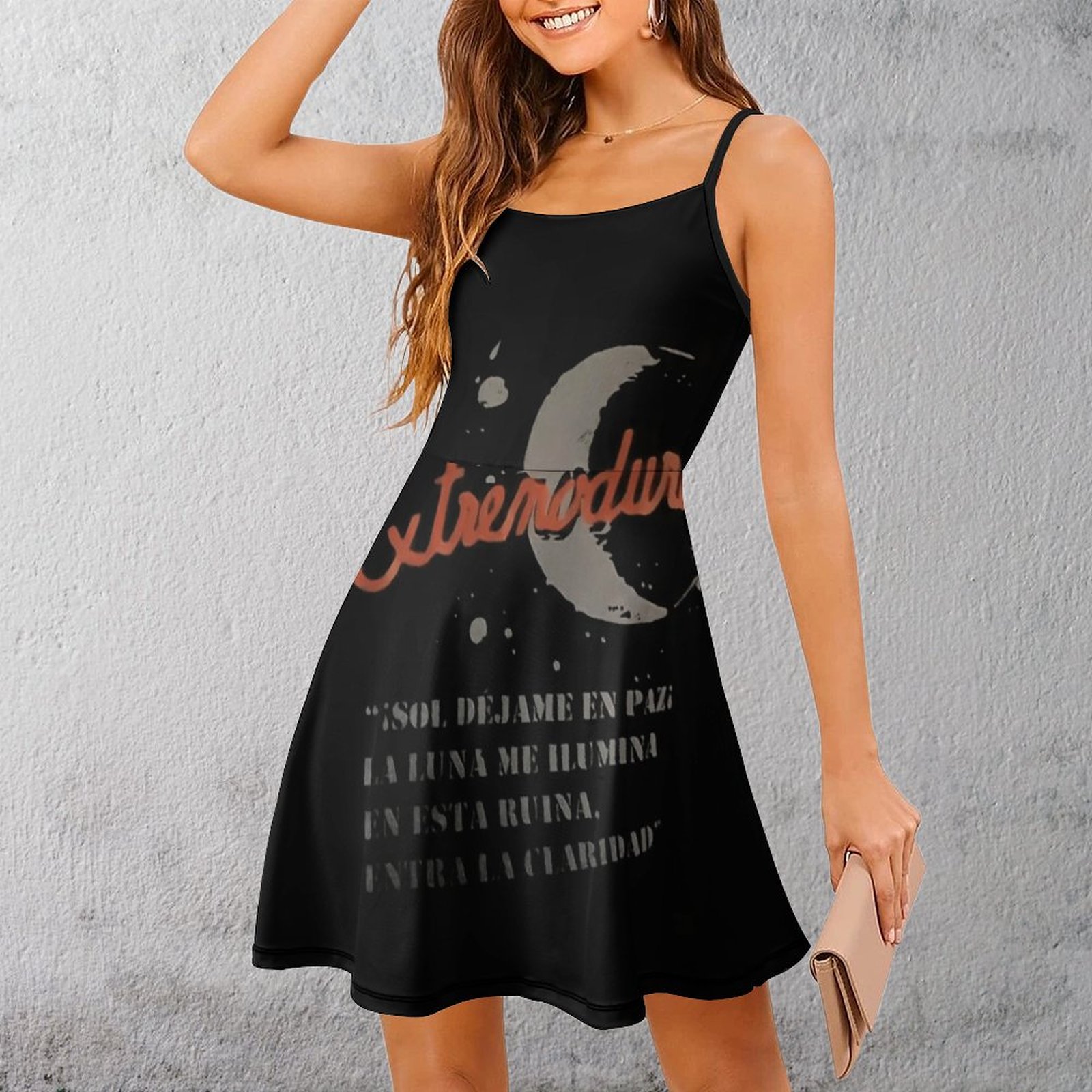 Fondo Extremoduro Women's Sling Dress Humor Graphic Strappy Dress Funny ...