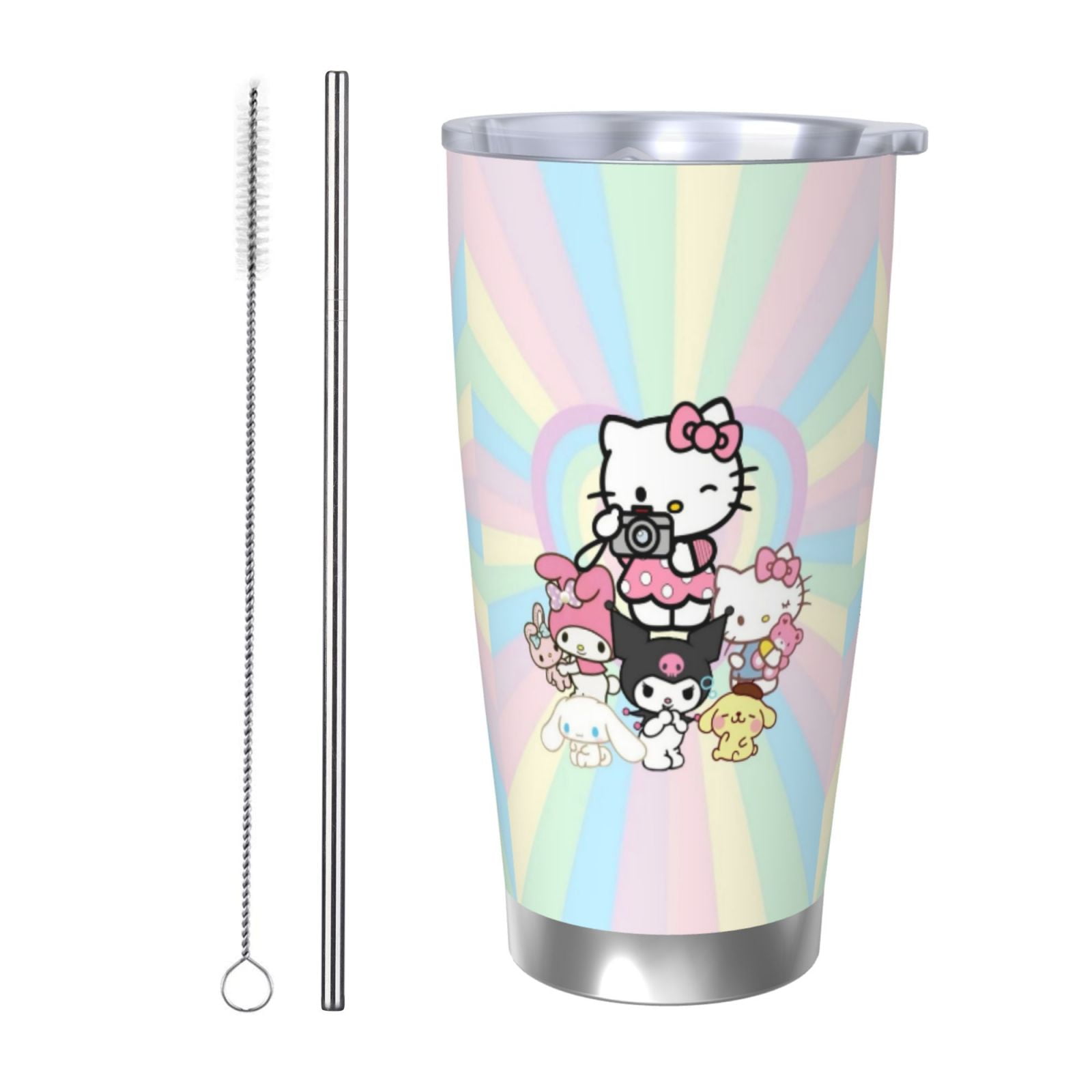 Fondo Hello Kitty Water Bottle,Insulated Travel Coffee Mug,Stainless ...