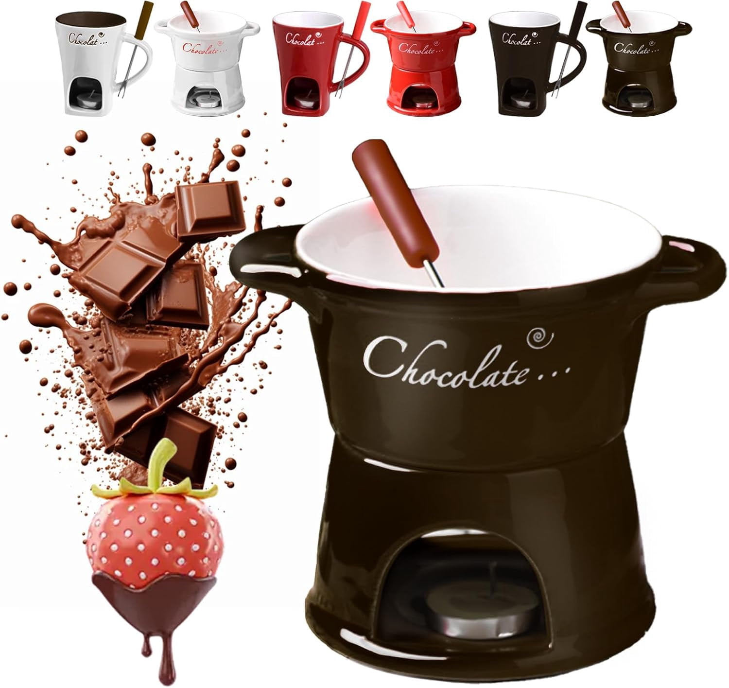 Fondue Cups Tealight, Chocolate Melting Cup, Chocolate Fondue Mug Cup ...