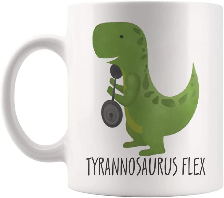 Fonhark - Tyrannosaurus Flex - Personal Trainer Mug Dinosaur T-Rex Pun ...