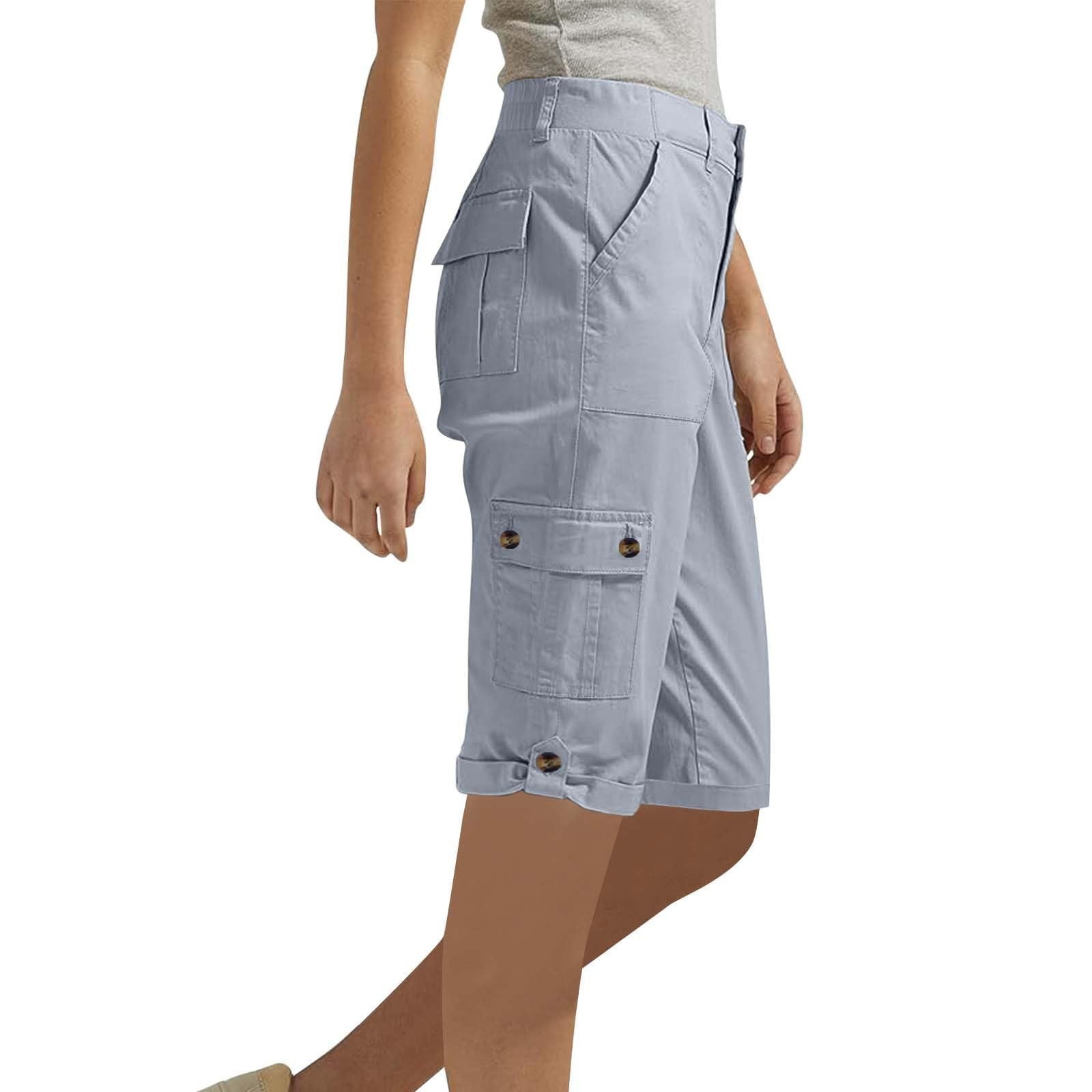 Fonma 15" Long Shorts for Women Hiking Cargo Bermuda Shorts Lightweight ...