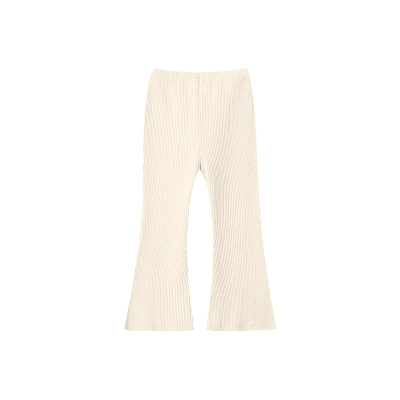 Fonma Girls Ribbed Flared Pants Ruffle Leggings Bell Bottoms 4-12 Years ...