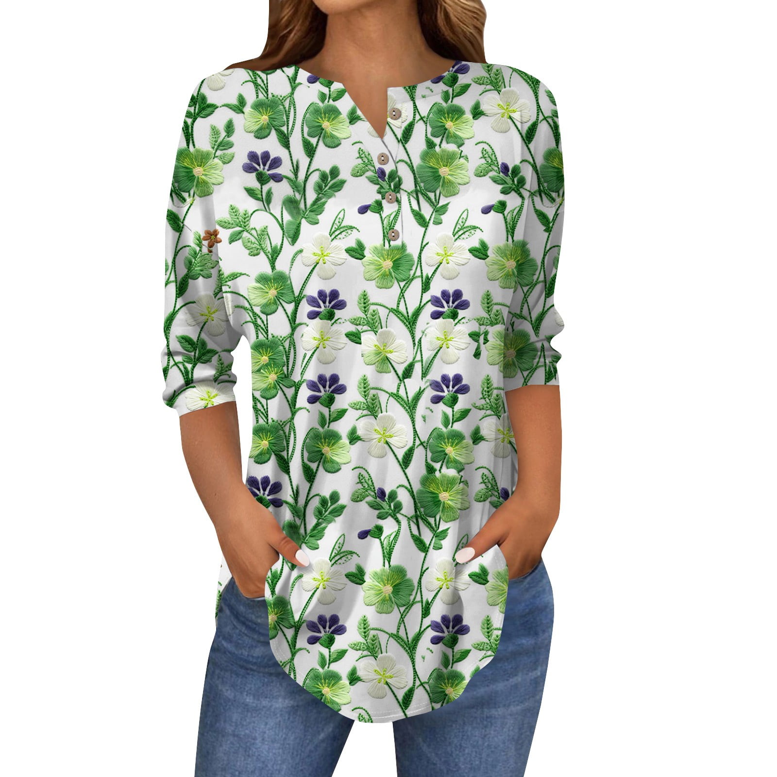 Fonma St Patricks Day T Shirts for Women Irish Festival Holiday Button ...
