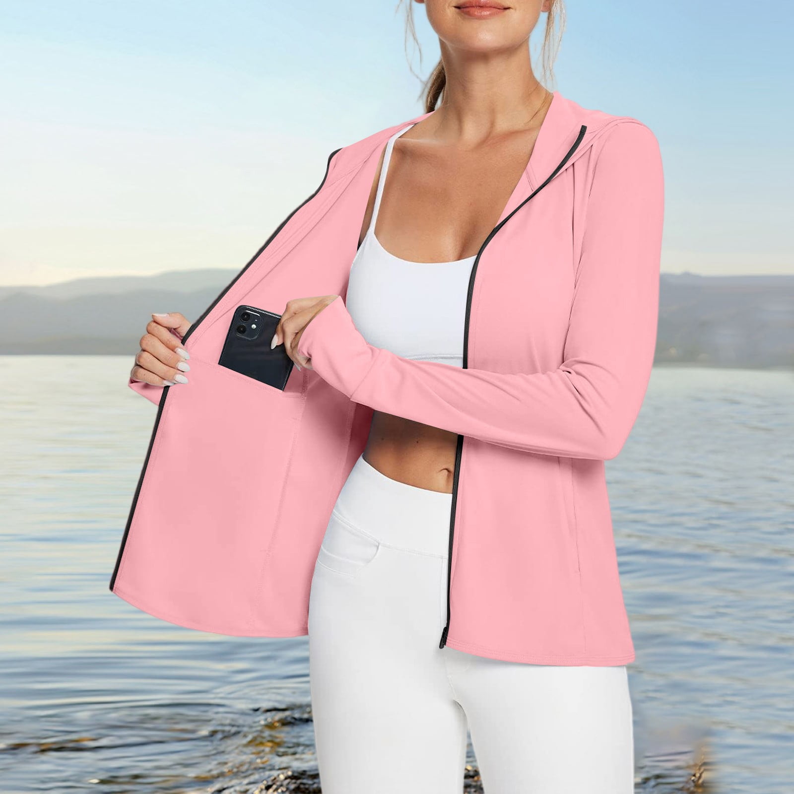 Fonma Women's UPF 50+ Sun Protection Shirts UV Jackets Cooling Hoodie ...