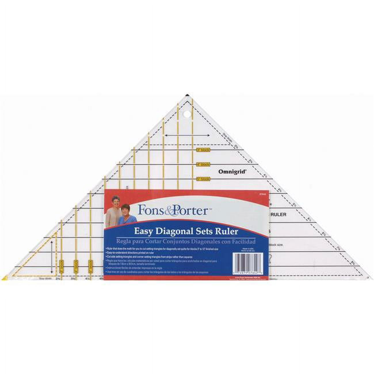 Fons & Porter Easy Diagonal Sets Ruler - Walmart.com