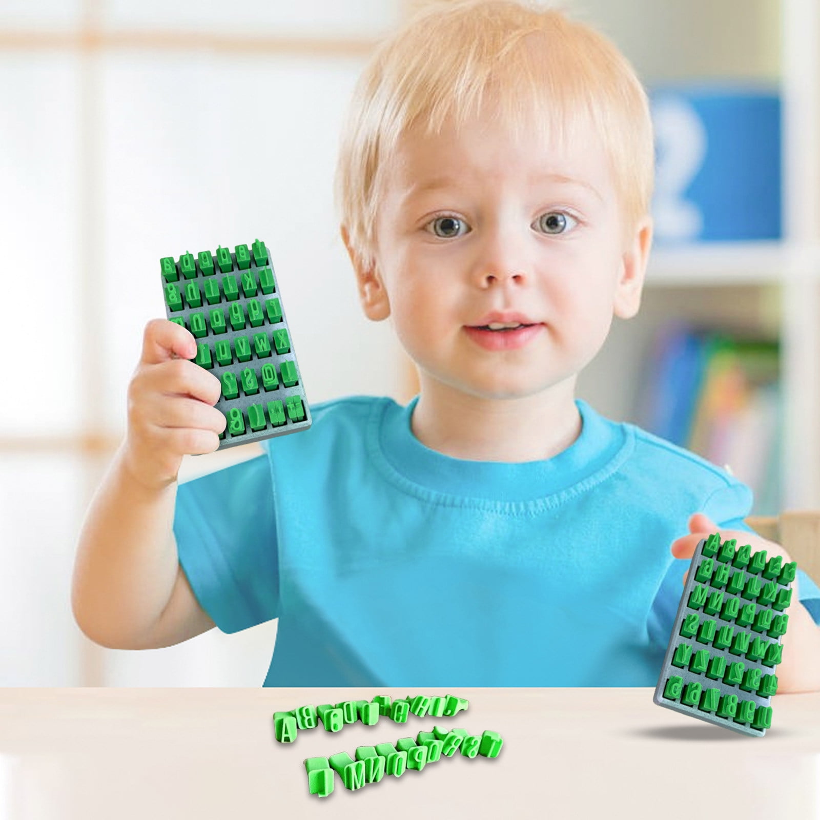 Font Clay Stamp Set Of Two For Clay Alphabet Pottery Modern Uppercase ...