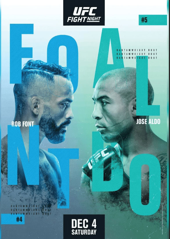 Font vs Aldo UFC Poster 24x36 Bantamweight Clash Fight Night Artwork ...