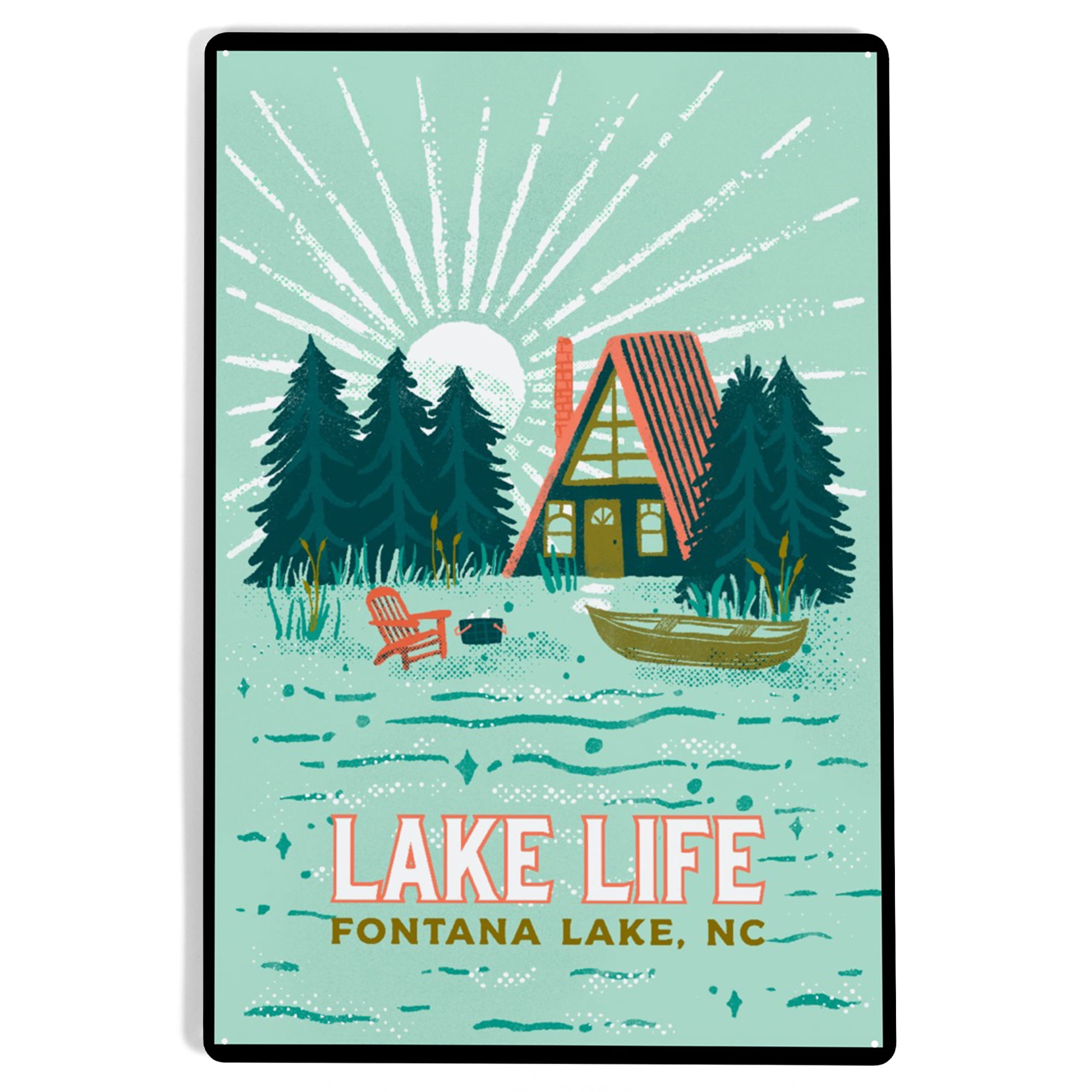 Fontana Lake, North Carolina, Lake Life Series, Lake Life (12x18 ...