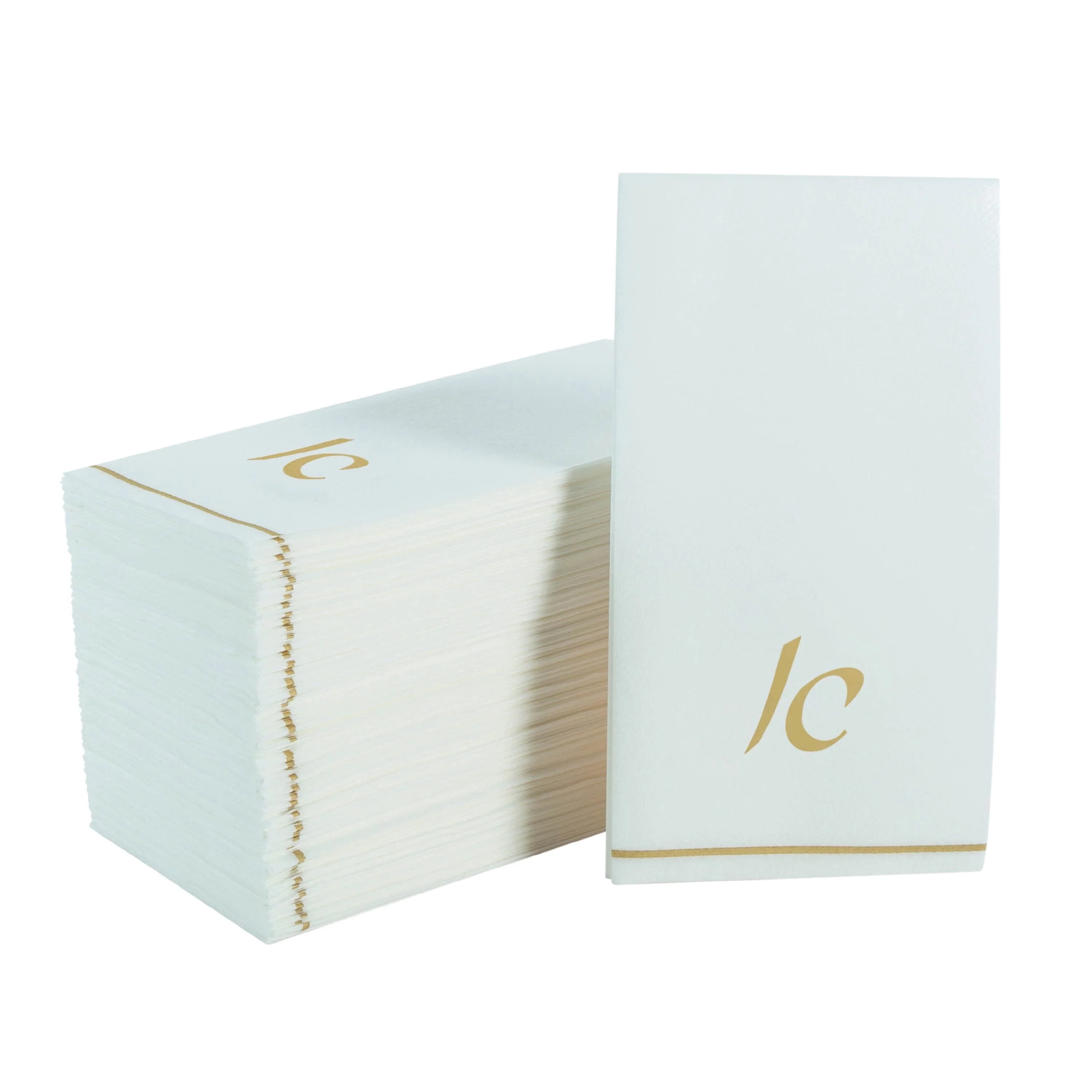 Fonteme Linen-Feel Guest Towels | 14 Gold Letter 'ALEF' [א] White Paper ...
