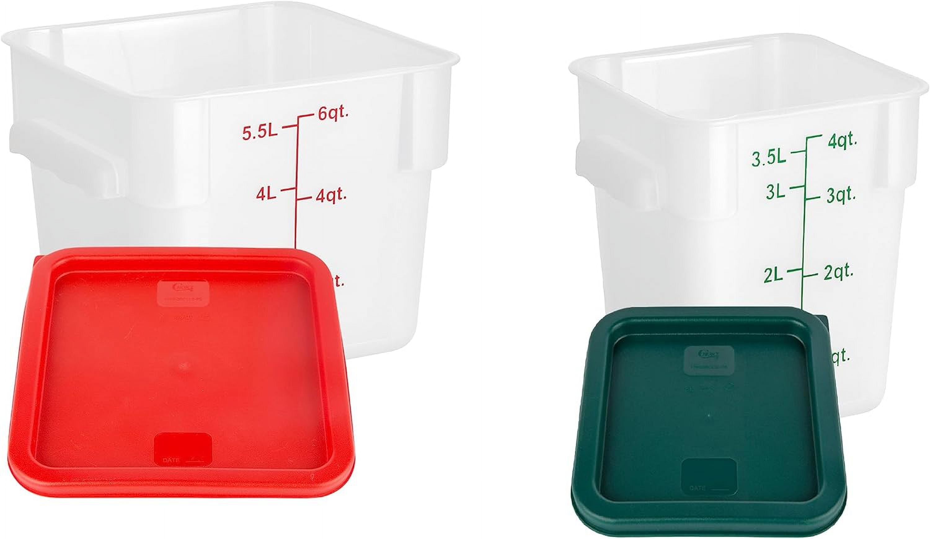 Fonteme Pack of 2 Square Food Storage Container - 4 Qt & 6 Qt ...
