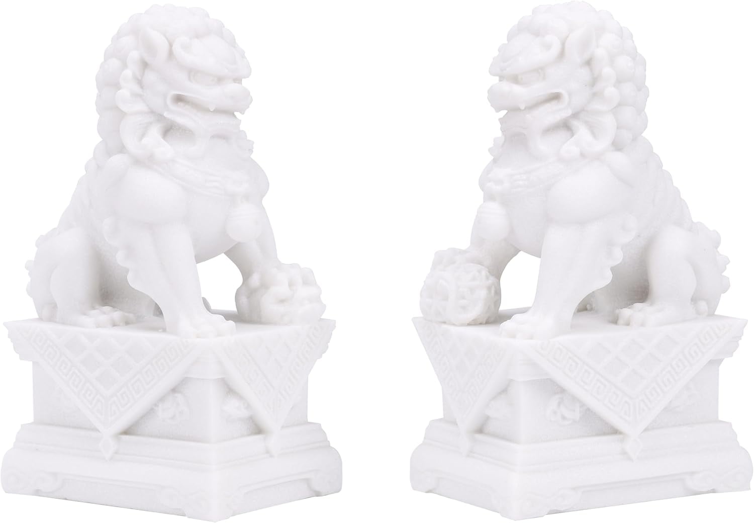 Foo Dogs Statues Pair Guardian Lion Statues Fu Foo Dogs Stone Statues ...