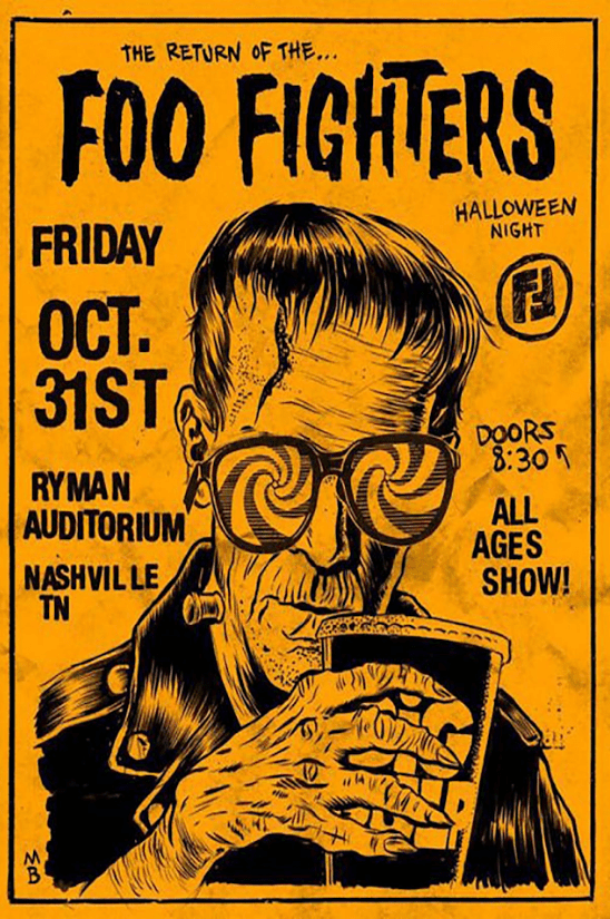 Foo Fighters 24x36 Poster, Iconic Rock Band, Concert Memorabilia, Rare ...