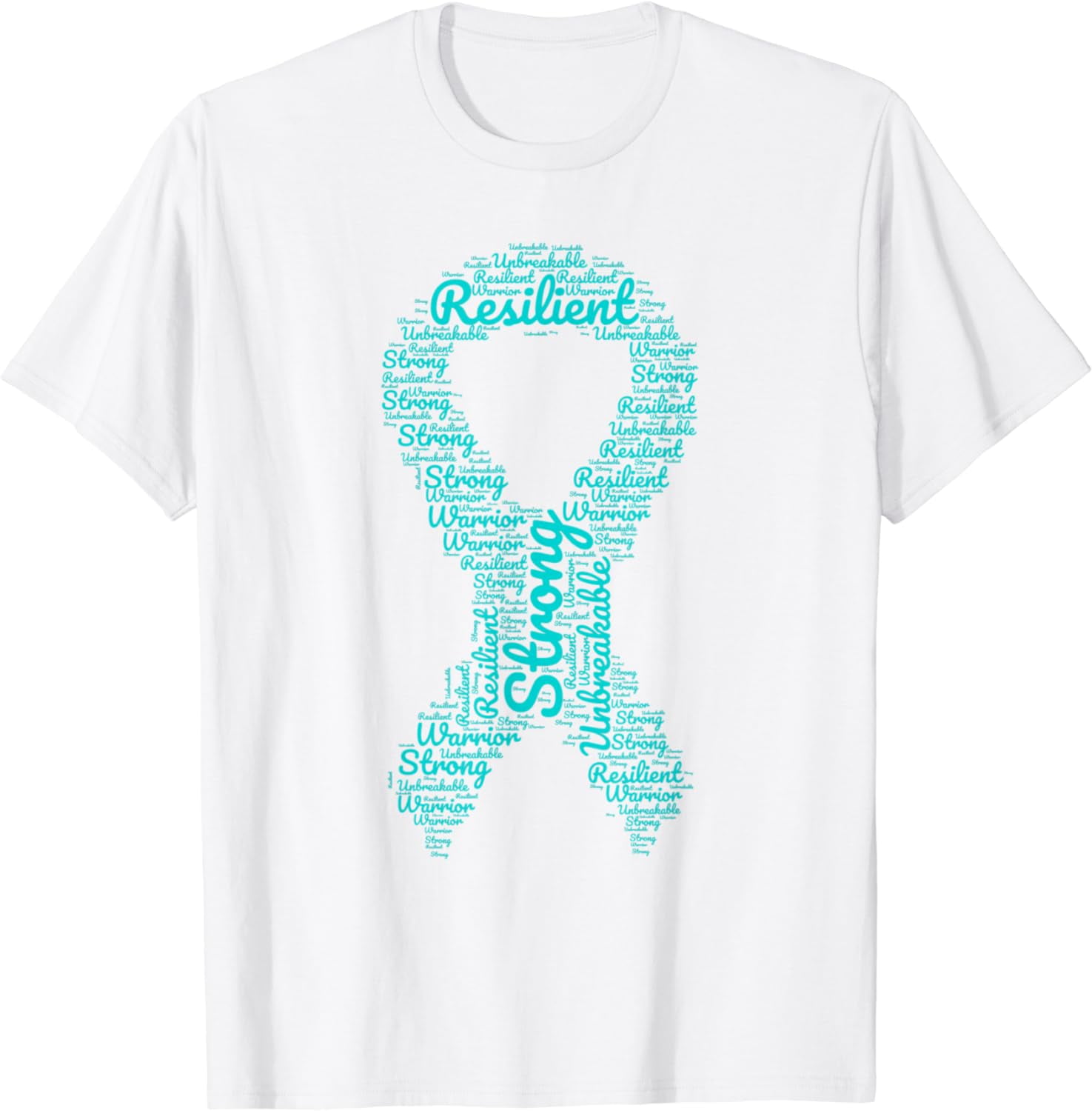 Food Allergy Awareness Month Teal Ribbon With Words T-Shirt - Walmart.com