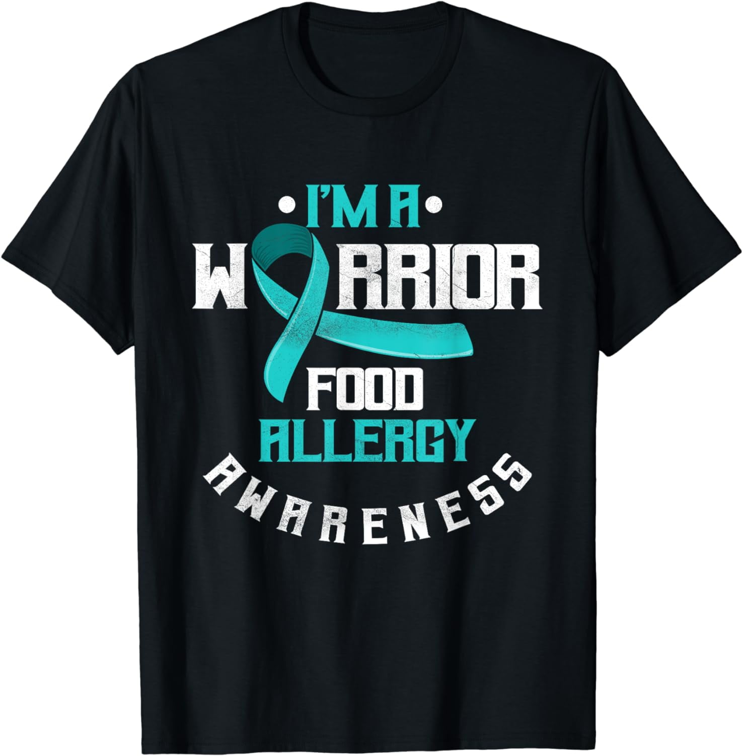Food Allergy Awareness Warrior | Allergy Awareness Ribbon T-Shirt ...