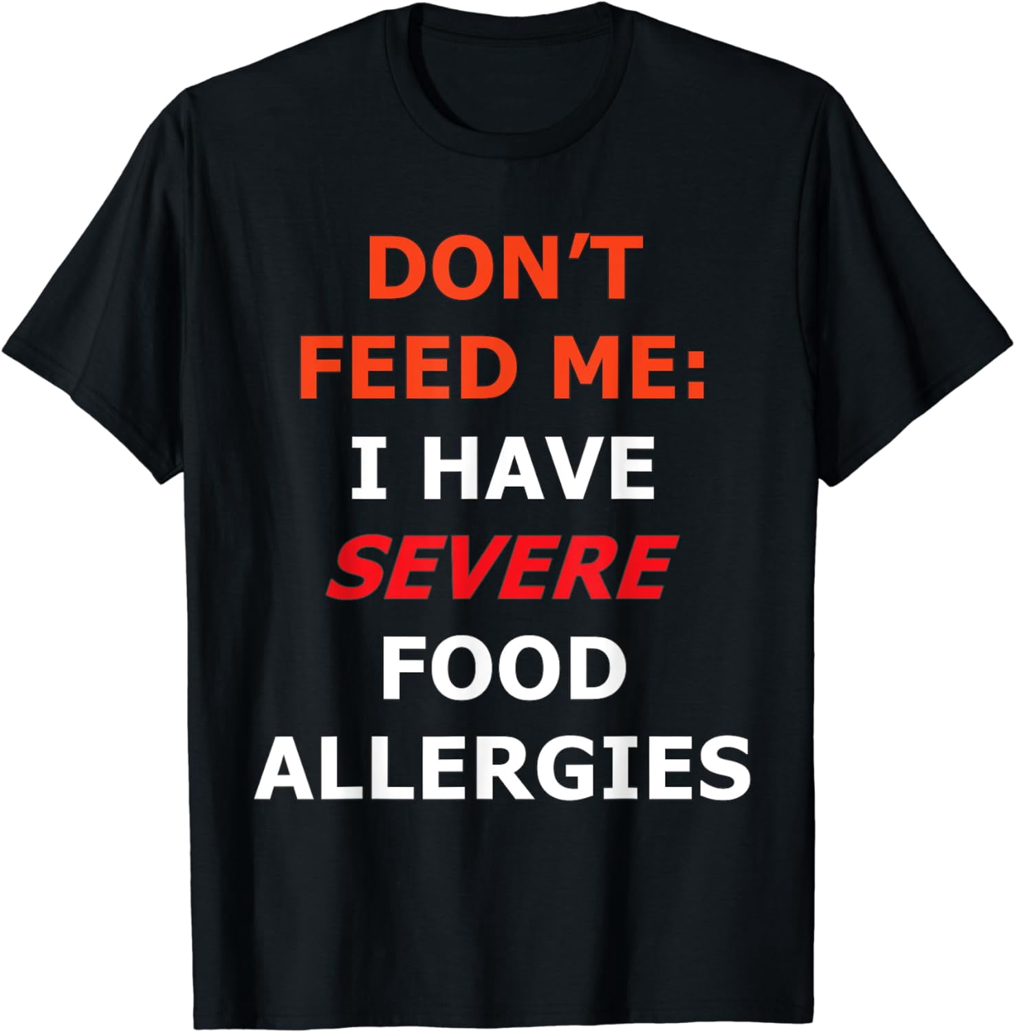 Food Allergy Shirt - Don't Feed Me Kids Severe Alert Shirt - Walmart.com